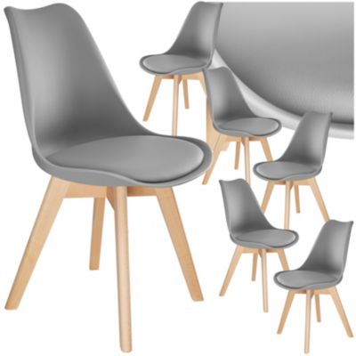 Ensemble de chaises de salle à manger design scandinave gris