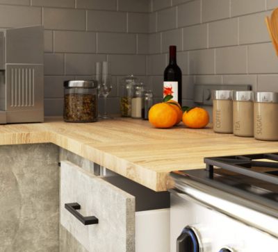 Ensemble De Cuisine AKORD OLIWIA Blanc 240 cm 11 portes 1 tiroir façade ...