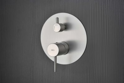 Ensemble de douche monocommande encastré Monza Nickel Brossé