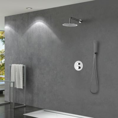 Ensemble de douche TOUCHER à encastrerMitigeur thermostatique Chromé ...