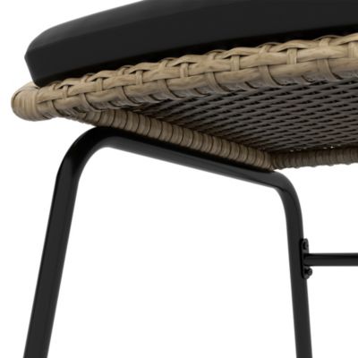 Ensemble de mobilier de jardin 3 pièces, fauteuils et table, jaune
