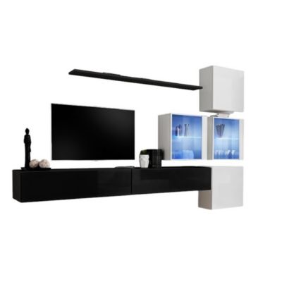 Ensemble meubles de salon SWITCH XIX design, coloris noir et blanc ...