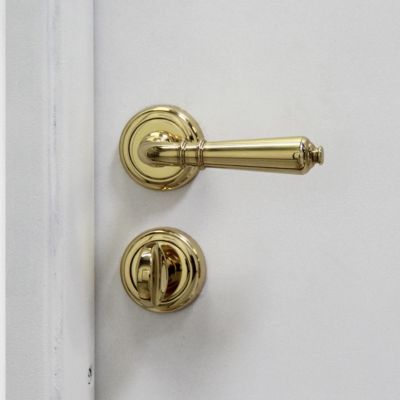 Ensemble poignée de porte sur rosace cône à visser barbara Chrisligne ...