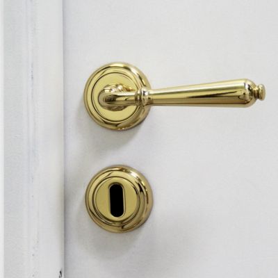 Ensemble poignée de porte sur rosace cône à visser daumesnil Chrisligne ...