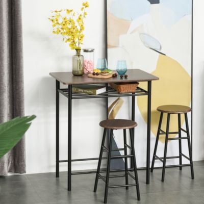Ensemble table de bar design industriel + 2 tabourets MDF imitation ...