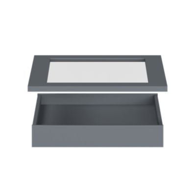 Ensemble tablette en verre et plateau coulissant GoodHome Atomia L. 50 ...