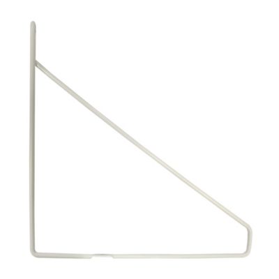 Équerre en fil d'acier blanc GoodHome Arama H. 21 x P. 21 cm