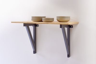 Équerre murale H.9,5 x P.39,5 cm en métal anthracite Mottez | Castorama