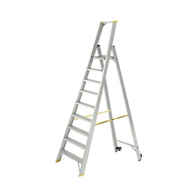 Escabeau 9 marches grande plateforme - Hauteur max. de travail 3.90m - 9309