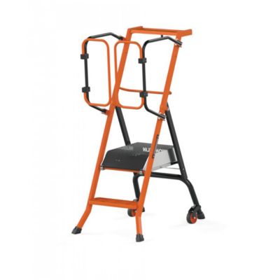 Escabeau PIRL sécurisé 2 marches - Hauteur de travail max. 2,50m ...