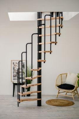 Escalier polyvalent Swirl - Métal avec marches en bois