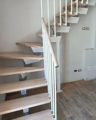Escalier quart tournant 14 marches - Hauteur à franchir de 2.63 à 3.30m ...