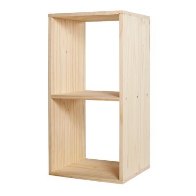 Étagère modulable 2 cubes pin Mixxit | Castorama