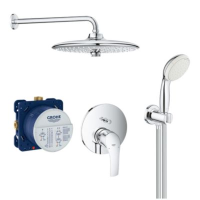 Eurosmart Set de douche tout en 1 avec douche de tête XXL 260 3 jets ...