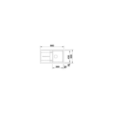 Evier Blanco Metra 5S Silgranit - BLANC SOFT - Vidage : Manuel