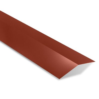 Faîtière double plate universelle Rouge Tuile RAL 8012 1000 mm Longueur