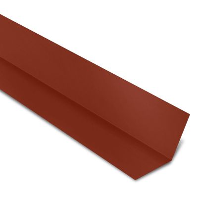 Faîtière Plate Contre Mur Acier Laqué Rouge Tuile RAL 8012 1000 mm Longueur