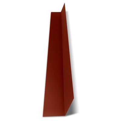 Faîtière Plate Contre Mur Acier Laqué Rouge Tuile RAL 8012 1000 mm Longueur