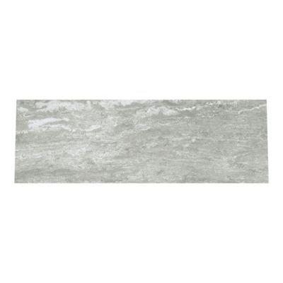 Faïence murale effet pierre gris clair mat L.60 x l.20 cm x ép.9,4 mm, Soft Travertin