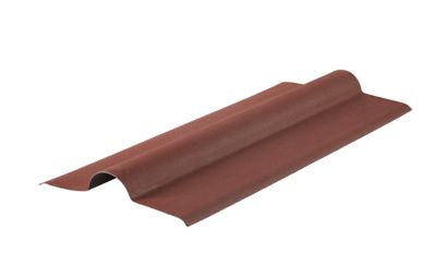 Faitière bitumé ondulée rouge 100 x 45 cm | Castorama