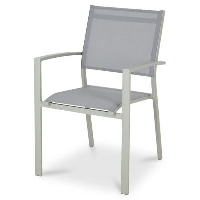 Fauteuil de jardin aluminium et toile Blooma Baldi gris | Castorama