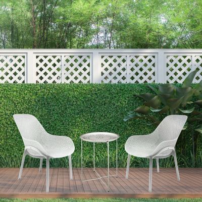Fauteuil de jardin design Blanc, L. 77 x l. 59 x H. 82 cm, MALIBU