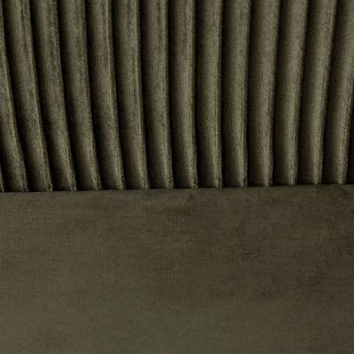 Fauteuil en velours plissé Vert, L. 74 x l. 70 x H. 78 cm, SOLARO