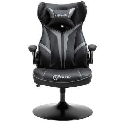 Fauteuil gaming base ronde métal pivotante hauteur réglable têtière ...