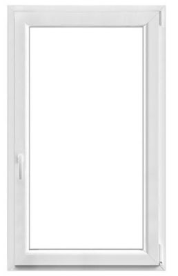 Fenêtre cintrée en PVC avec un ventail ouvrant RAL 9016