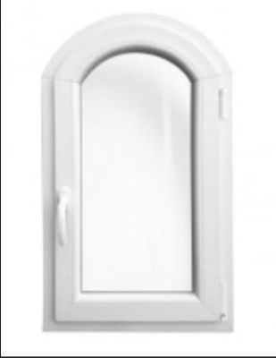 Fenêtre cintrée en PVC avec un ventail ouvrant RAL 9016