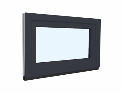 Fenêtre de cave soufflet PVC anthracite et blanc L 800mm x H 500mm ...