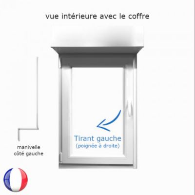 Fenêtre PVC 1 vantail avec volet roulant manivelle H 95 x L 60 cm pour ...