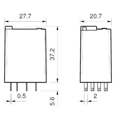 Finder 55.34.8.230.5040 Relais enfichable 230 V AC 7 A 4 inverseurs ...