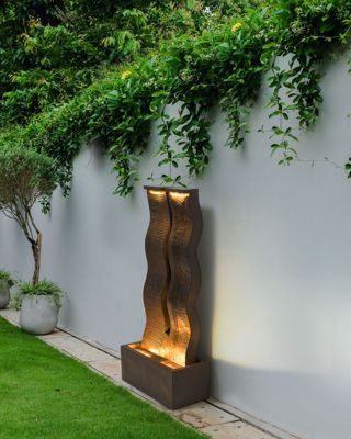 Fontaine de jardin avec LED marron SUNLINE