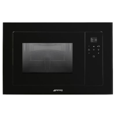 Four micro-ondes encastrable Linéa 20L FMI120B3 Smeg verre noir | Castorama