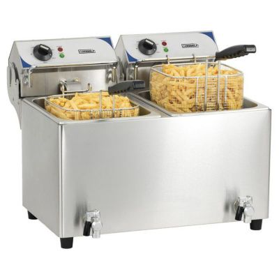 Friteuse professionnelle avec robinet de vidange - 2 x 7 Litres - Casselin