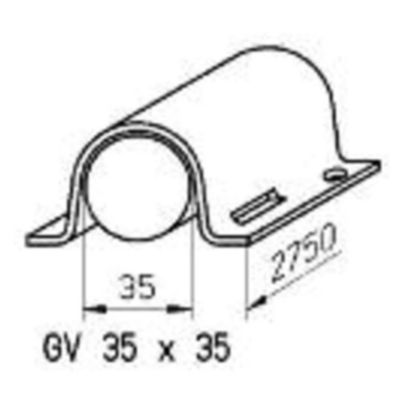 Gaine de Protection 35x35mm 2,75m - Gris - Plioline