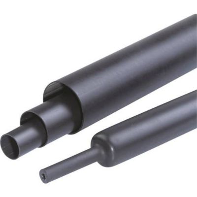 Gaine thermorétractable 3:1 sans colle noir 40 mm x 1,22 m, rétractée 12 mm