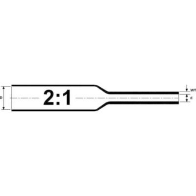 Gaine thermorétractable sans colle 2:1 HellermannTyton 4,8 mm x 10 m ...