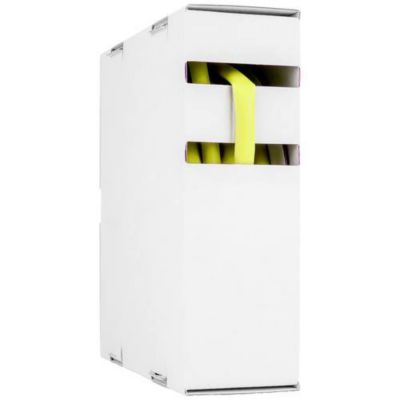 Gaine thermorétractable sans colle 2:1 jaune 6,4 mm - 10 m