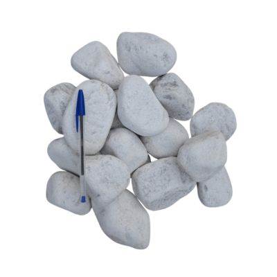 Galet blanc 60/100 mm - Lot 2 sacs 25 kg
