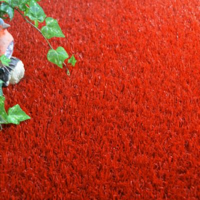 Gazon artificiel Expo classé feu - Rouge - 22 mm - Rouleau de 2m x 14m