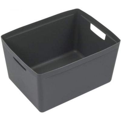 Grand Bac de rangement design 28 litres - Gris Foncé