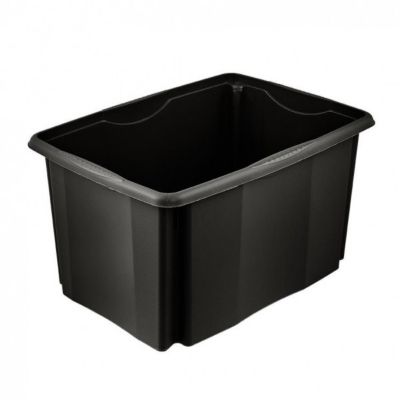 Grand Bac en plastique recyclé 45 litres - Noir | Castorama