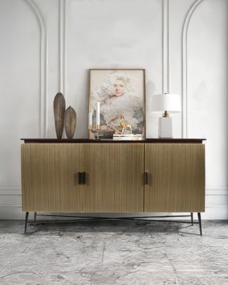 Grand buffet finition laiton vieilli 150 cm - Uniqka | Castorama