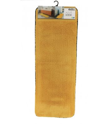 Grand Tapis de salle de bain Ocre en Microfibre Confort et Doux 45 x 120 cm