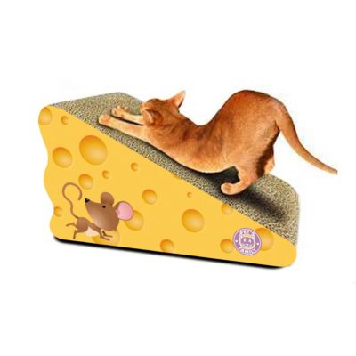Grattoir à chat en forme de fromage, griffoir coloris gris - Longueur ...