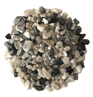 Gravillon concassé mixte marbre Ice 8/12 en big bag d'1T