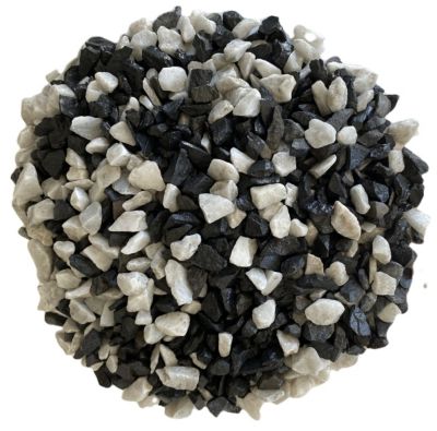 Gravillon concassé mixte marbre Panda 8/12 en sac de 25 KG