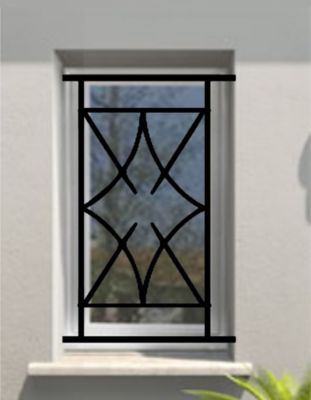 Grille de Defense Nora pour Fenetre H 135 cm x L 80 cm (côte tableau)